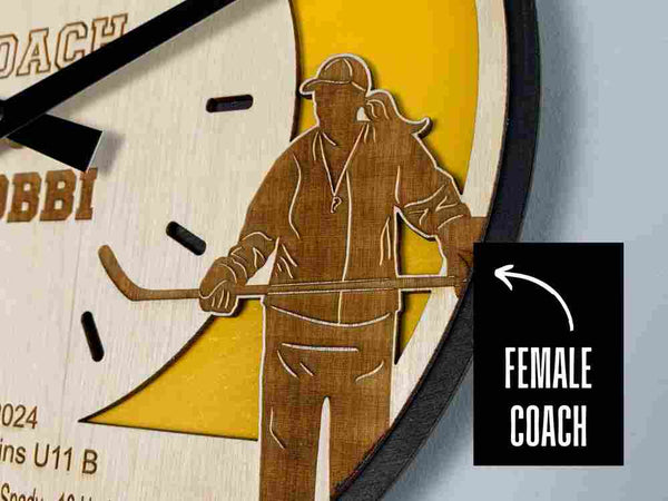 Custom Hockey Coach Clock